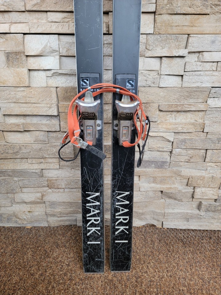 Vintage 1970s Olin Mark I snow skis with Salomon bindings 185cm | eBay