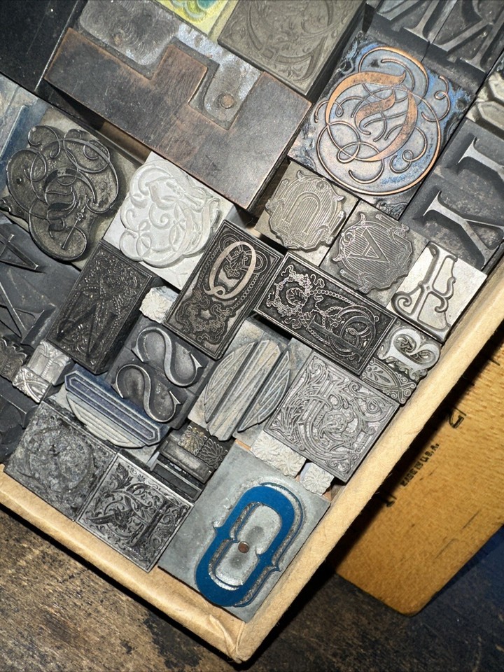 Print Blocks Dingbats Ornamental Borders Great Variety! Type Cut Blocks ...