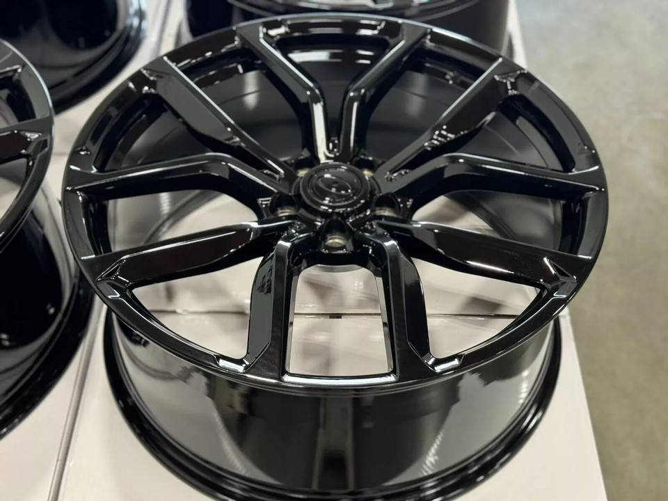 22" Wheels For Range Rover Evoque Velar 5x108 Gloss Black SVR Style ...
