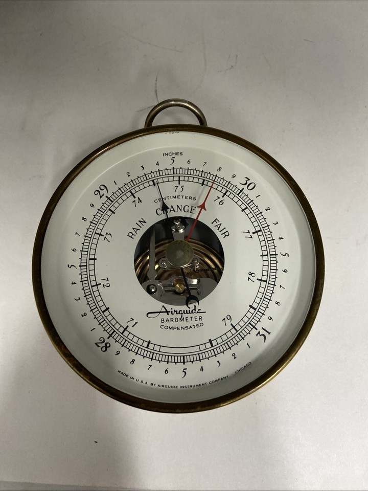 Vintage Airguide Hanging Barometer Compensated Model 211B | eBay