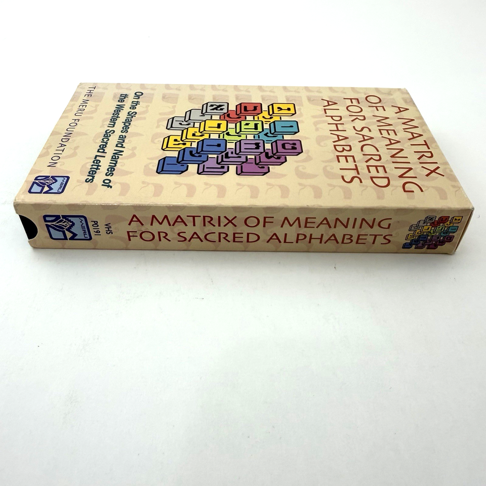 A MATRIX OF MEANING FOR SACRED ALPHABETS VHS Meru Foundation 2000 RARE ...