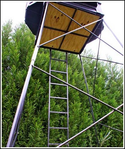 Hughes HP-67055 ADJUSTABLE 5'-10' Hunting Tower for 4x4 Box Blind ...