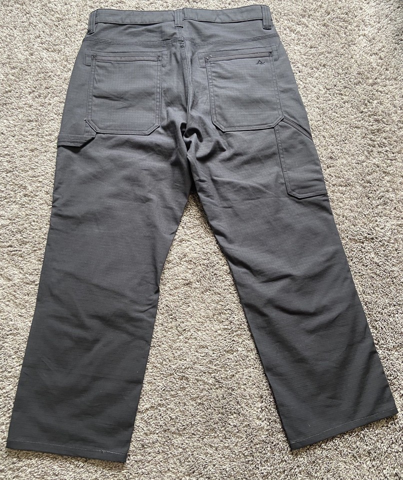 Ridgecut Toughwear Pants Men 34x27.5 Modified Hem, Gray Ripstop Double ...
