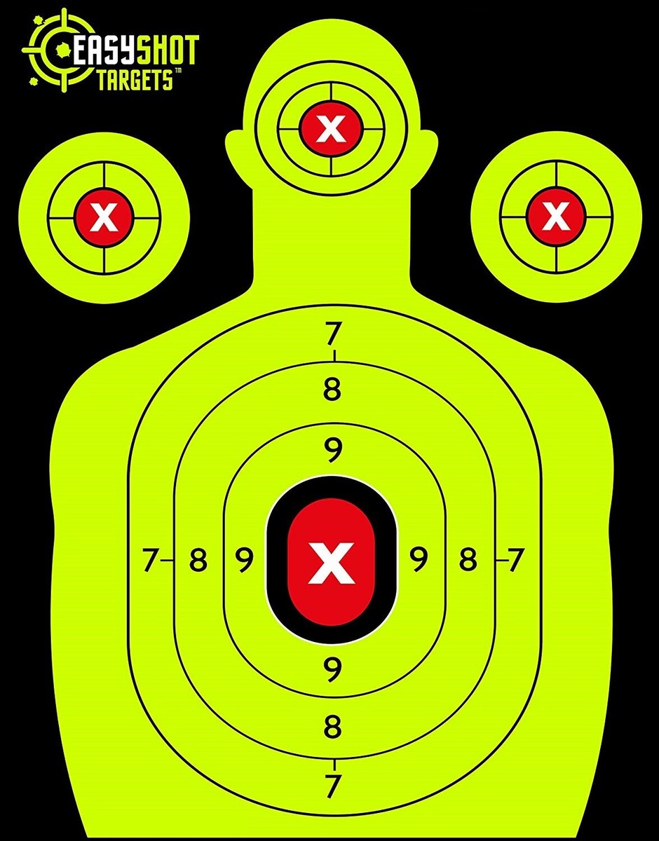 Shooting Targets A4 Premium Vector | Shooting Range Paper Targets