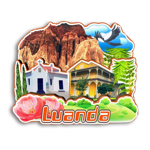 Luanda Angola Refrigerator magnet 3D travel souvenirs wood | eBay