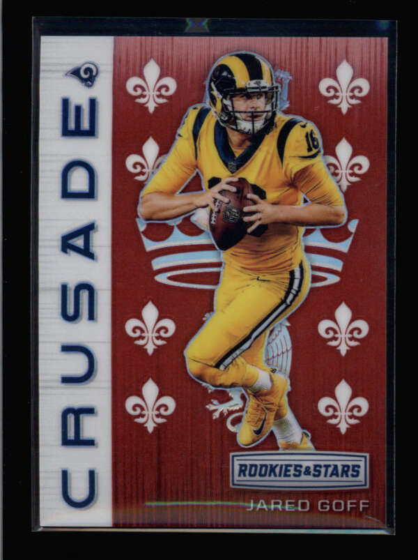 JARED GOFF 2018 PANINI ROOKIES & STARS #CRU-24 CRUSADE RED #90/99 ...