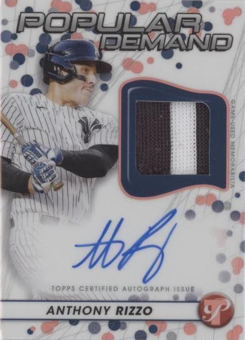 2023 Topps Pristine - Popular Demand Autograph Relics Anthony Rizzo # ...