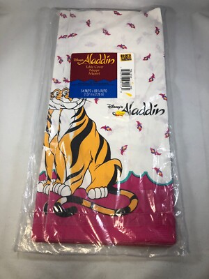 VTG AladdinJasmine and Rajah PAPER TABLE COVER Princess Birthday Party ...