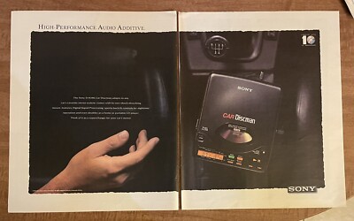 1992 Sony Car Discman CD Player Audio 2-Pg 90s Print Ad | eBay