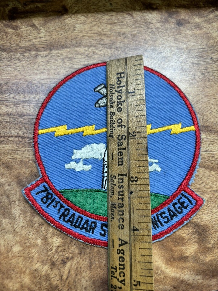 RARE VTG VIETNAM COLD WAR 70S 80S 781ST RADAR SQUADRON PATCH 4" USAF ...