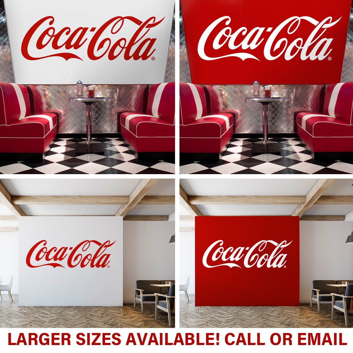 Coca-Cola Script Logo Cut Out Decal 1910s Style Officially Licensed by ...