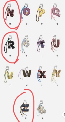 Labubu alphabet keyring R, N, G, Z | eBay