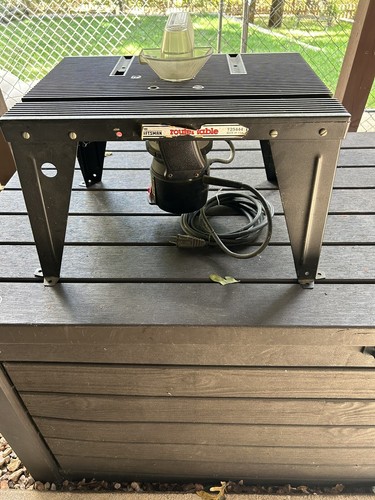 VINTAGE GENUINE CRAFTSMAN BENCH TOP ROUTER TABLE & MULTI SPEED ROUTER ...