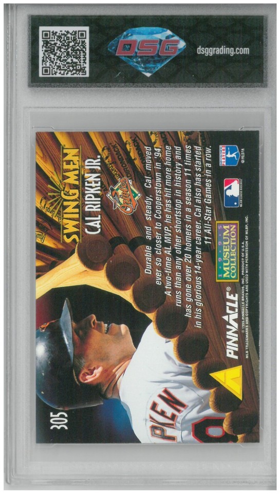 1995 Pinnacle CAL RIPKEN JR #305 Museum Collection Swing Men 💎 DSG 9 ...
