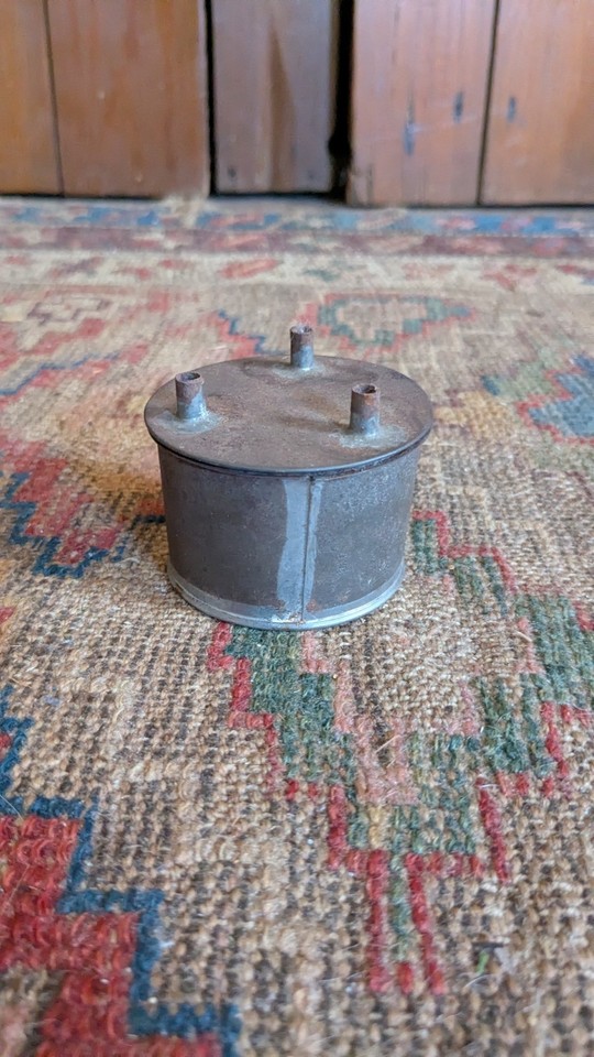 Antique Early Primitive Metal Tin 3 Wick Whale Oil Tinder Box Burner 2. ...