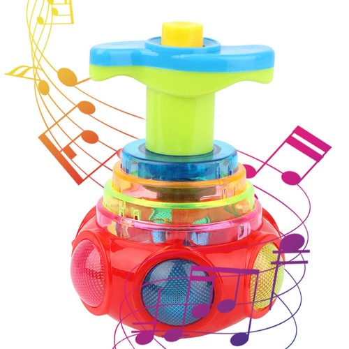 Kid Spinning Top Toy Toddler LED Shining Music Spinner Toy Multicolor ...