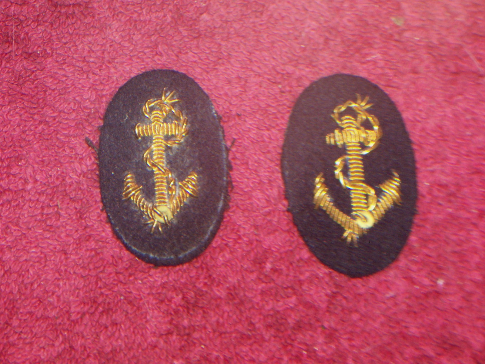 2 ORIG. WW II U.S. NAVY GOLD BULLION LINE OFFICER PATCHES UNISSUED | eBay