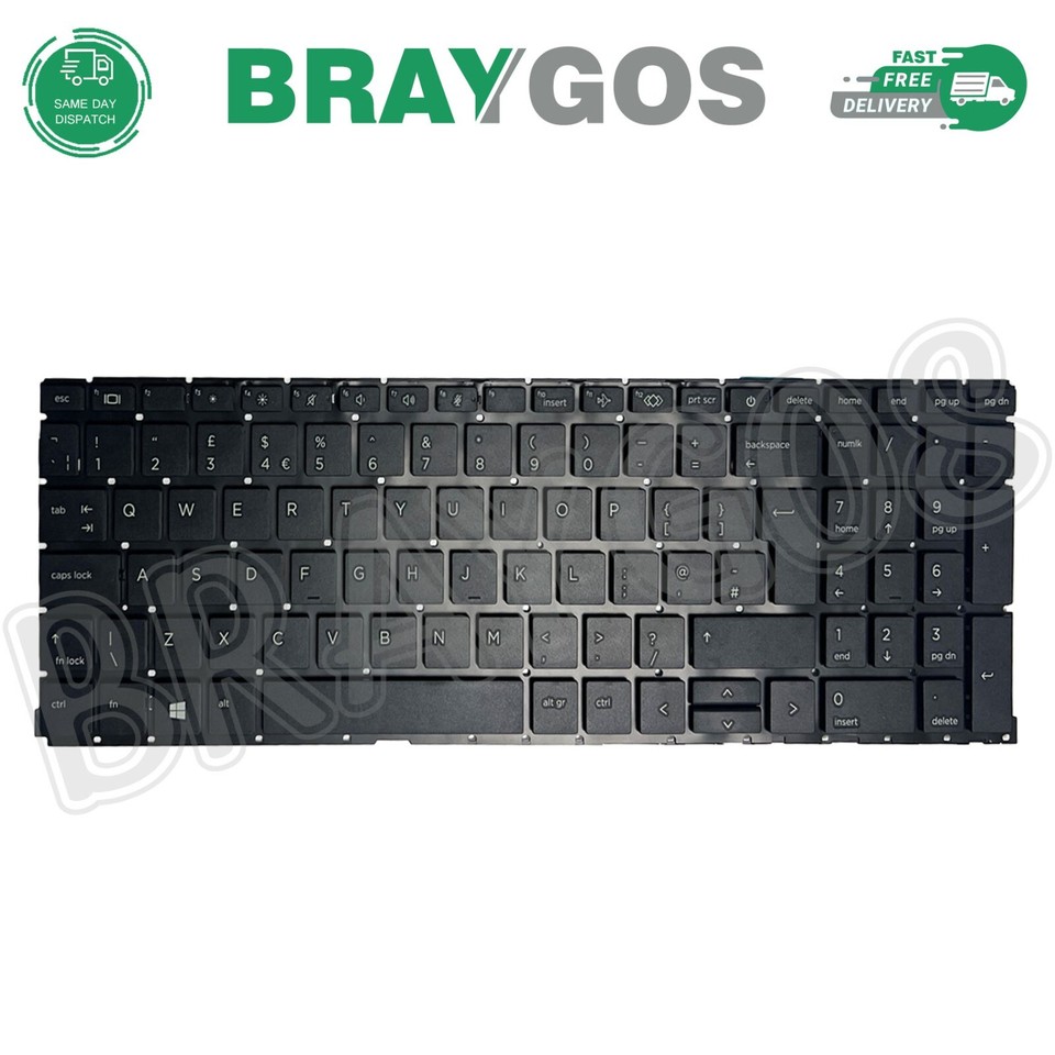 For HP ProBook 450 G8 G9 455 G8 G9 650 G8 UK Laptop Keyboard ...