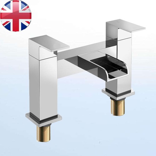 Modern Bathroom Square Waterfall Tap Set Basin Mixer Bath Filler Shower ...