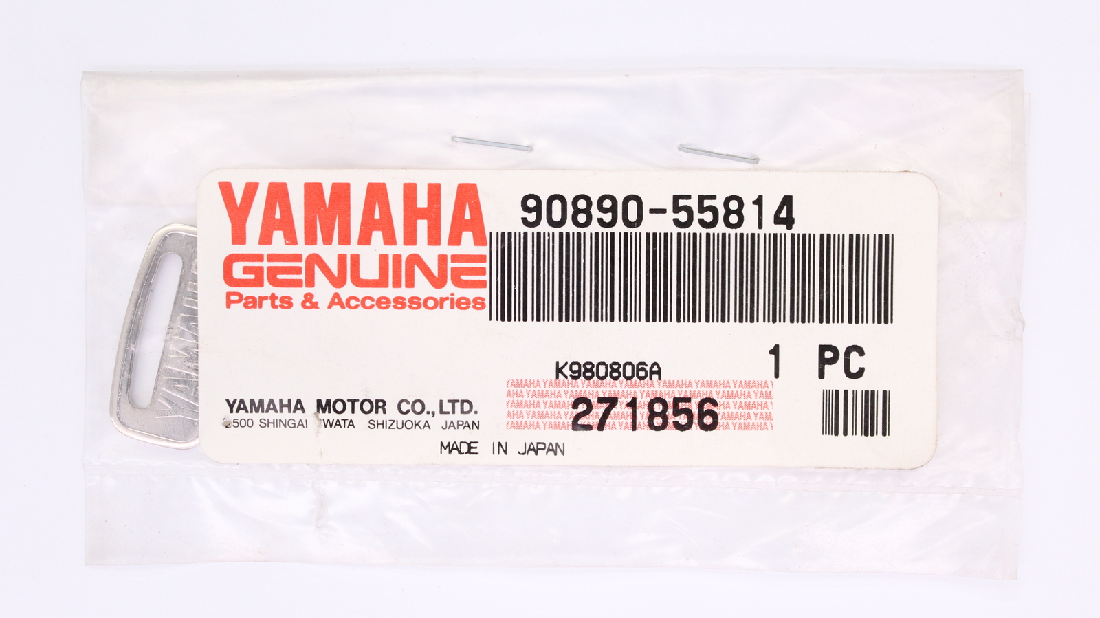 Yamaha Blank Ignition Key B Part Number - 1226 90890-55814-00 | eBay