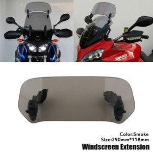 Motorcycle Adjustable Clip On Windshield Extension Spoiler Wind ...