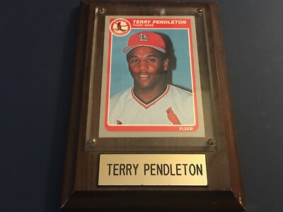 St Louis Cardinals Terry Pendleton Baseball Plaque 1985 Fleer Rookie RC ...