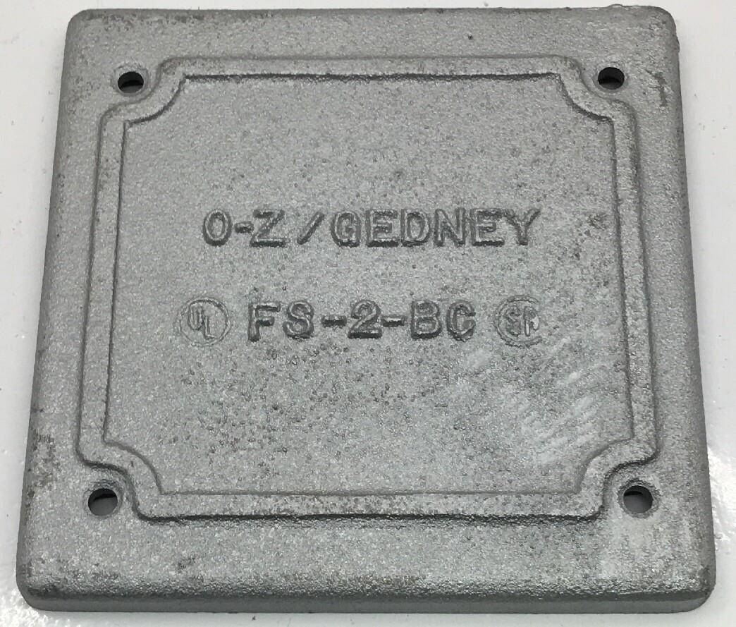 FS-2-BCA O.Z./GEDNEY NO SCREWS BLANK ALUMINUM 2-GANG CAST DEVICE BOX ...