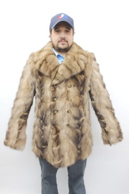 BRAND NEW SABLE FUR JACKET COAT MEN MAN SIZE ALL | eBay