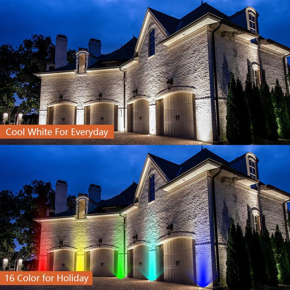 Color Changing Led Well Lights Landscape 12W RGBW Buried Light Remote
