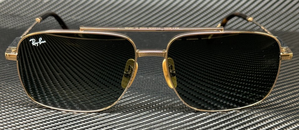 RAY BAN RB8096 926531 Gold Green Michael Titanium 59 mm Sunglasses | eBay