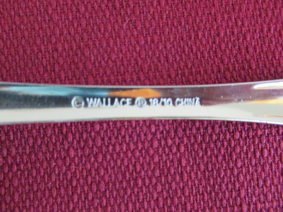 Wallace Silver American Tradition set 6 tea dessert spoons stainless ...