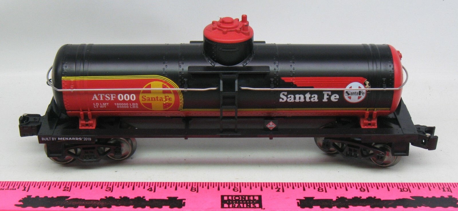 Menards ~ O Gauge Santa Fe Single-Dome Tank Car ~ Prototype / First run ...