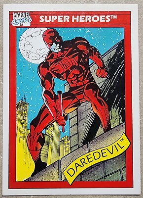 Daredevil, Card #4, 1990 Marvel Universe Superheroes Series I, By Impel ...
