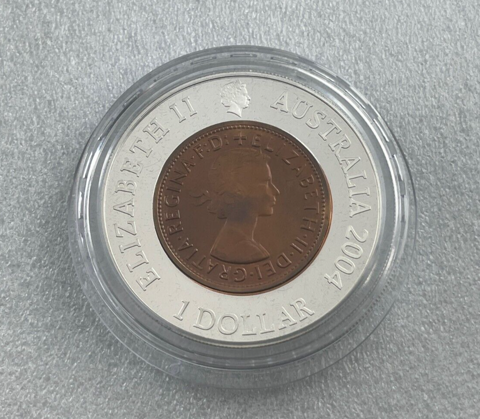 2004 $1 1964 PENNY 40TH ANNIVERSARY OF THE LAST AUSTRALIAN PENNY PROOF ...