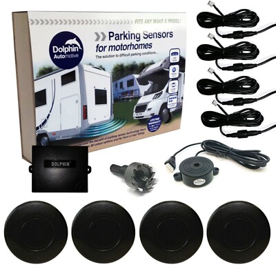 Motorhome RV Reversing Parking Sensors 4 Sensor Kit Reverse Park Matt ...