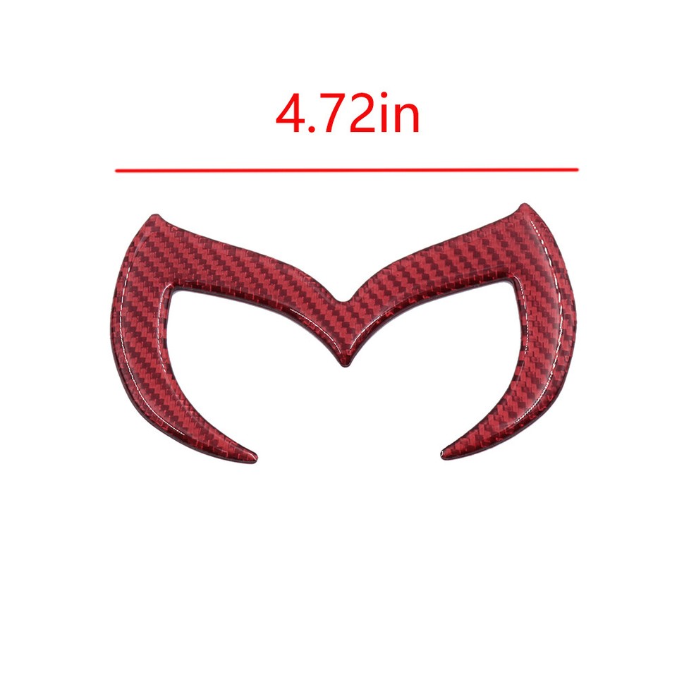 CARBON FIBER RED Evil M Logo Emblem Badge Decal For Mazda 3 6 CX-5 MX-5 ...