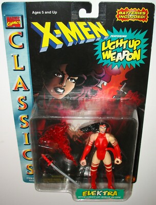 1996 Toy Biz X-Men Classics Light-Up Weapon ELECTRA Action Figure MINT ...