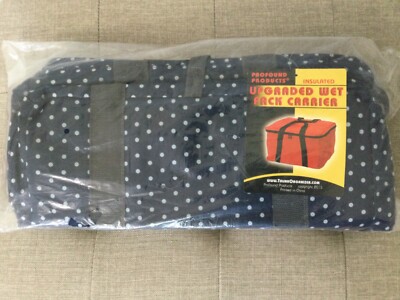 Profound Products Upgraded Wet Pack Carrier Navy Blue Polka Dot | eBay