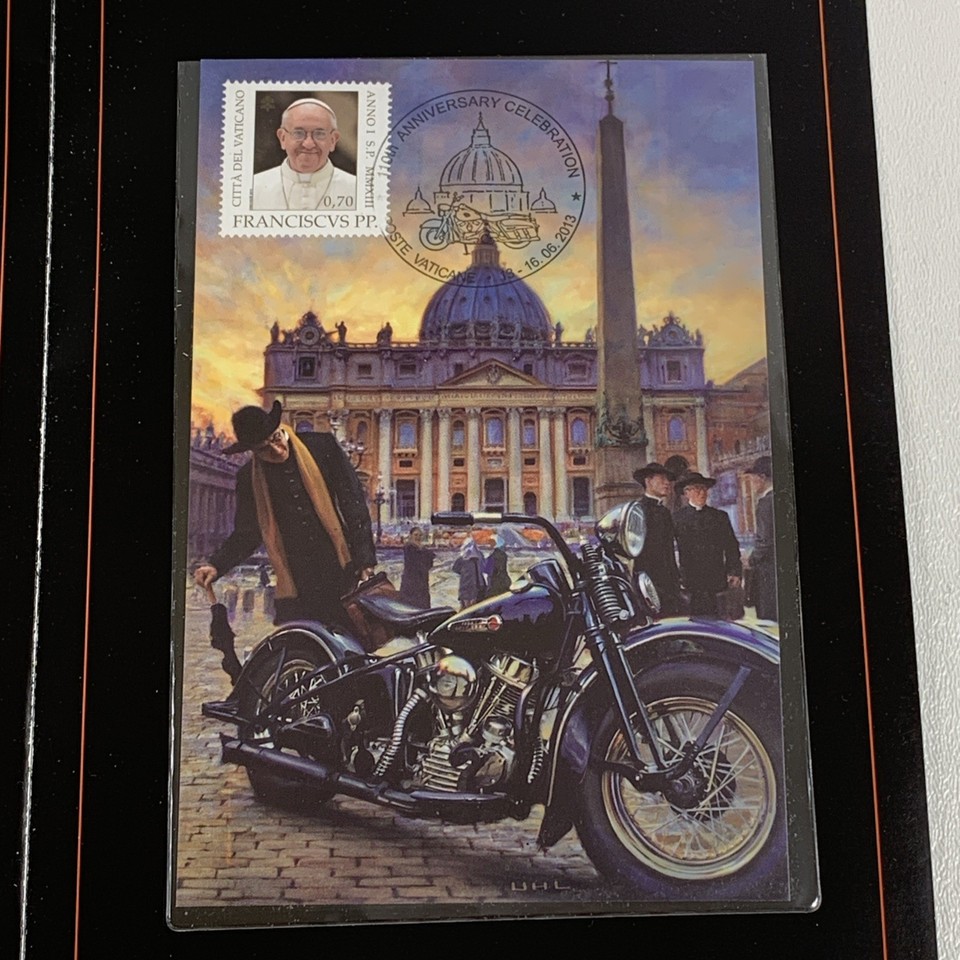 Collectibles Pope Francis Stamp w/David Uhl's Harley "Chance Encounter ...