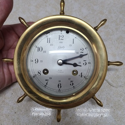 Rare vintage Schatz & Sohne 3 ¼” 8-Day 7-Jewel Navel Ship Bell Captain ...