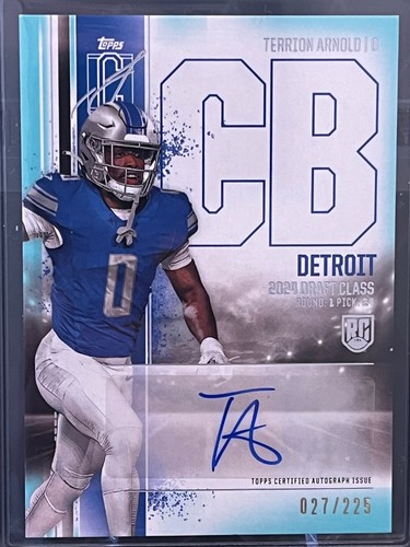 2024 Topps Signature Class #RCA-TA Terrion Arnold Rookie Auto Teal 27/ ...