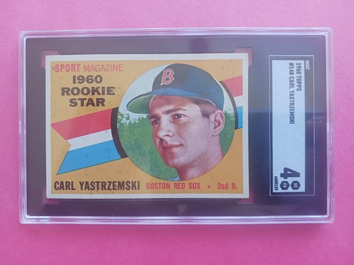 1960 Topps #148 Carl Yastrzemski Rookie Card in 23-card lot Boston Red ...
