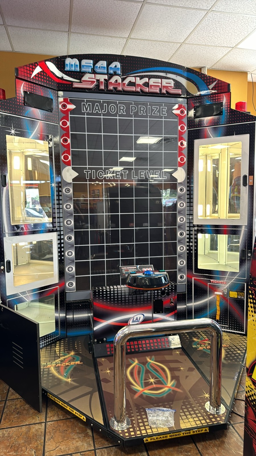 Mega Stacker LAI Games Arcade Machine Redemption Game Tickets Tokens or ...