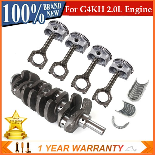 G4KH 2.0L Engine Crankshaft Connecting Rods Pistons Bearing Kit For ...