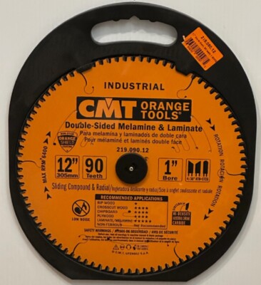CMT 219.090.12 Orange Tools 12” 90 Tooth Full Kerf Melamine & Laminate ...
