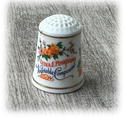 1980 Franklin Mint Fine Porcelain Advertising Thimble Lydia E Pinkham ...