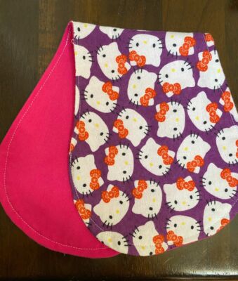 Handmade Burp Cloth Hello Kitty Set of 2 | eBay