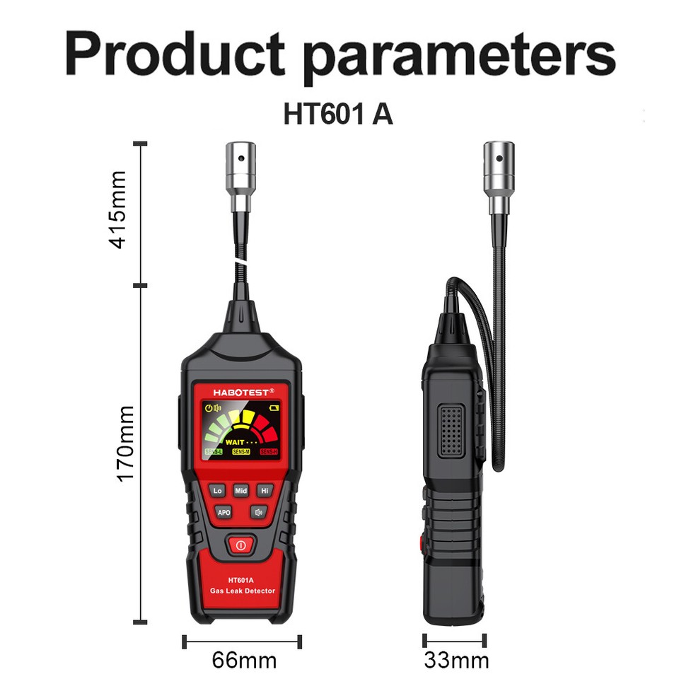 HABOTEST HT601A Gas Leak Detector Gas Tester Natural Butane Methane ...