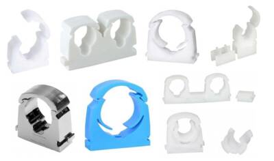 ALL SIZEPK- 1-5-10-25-50 Talon Hinged Pipe Clips - Lock MDPE- SPACERS ...