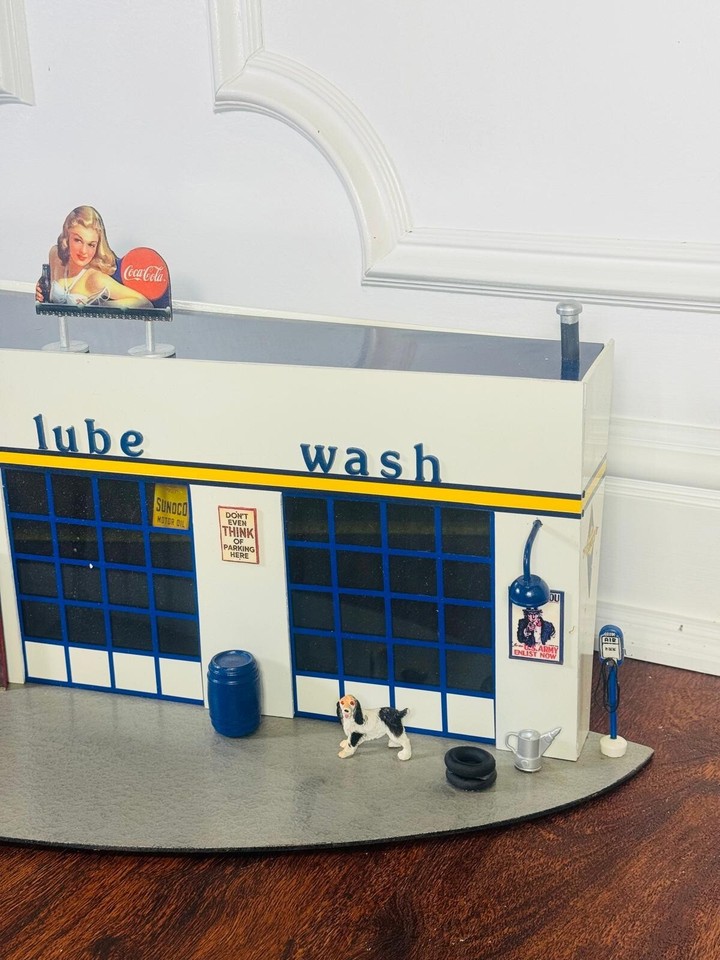 Vintage Sunoco 2 Pump Gas Station Diorama | eBay